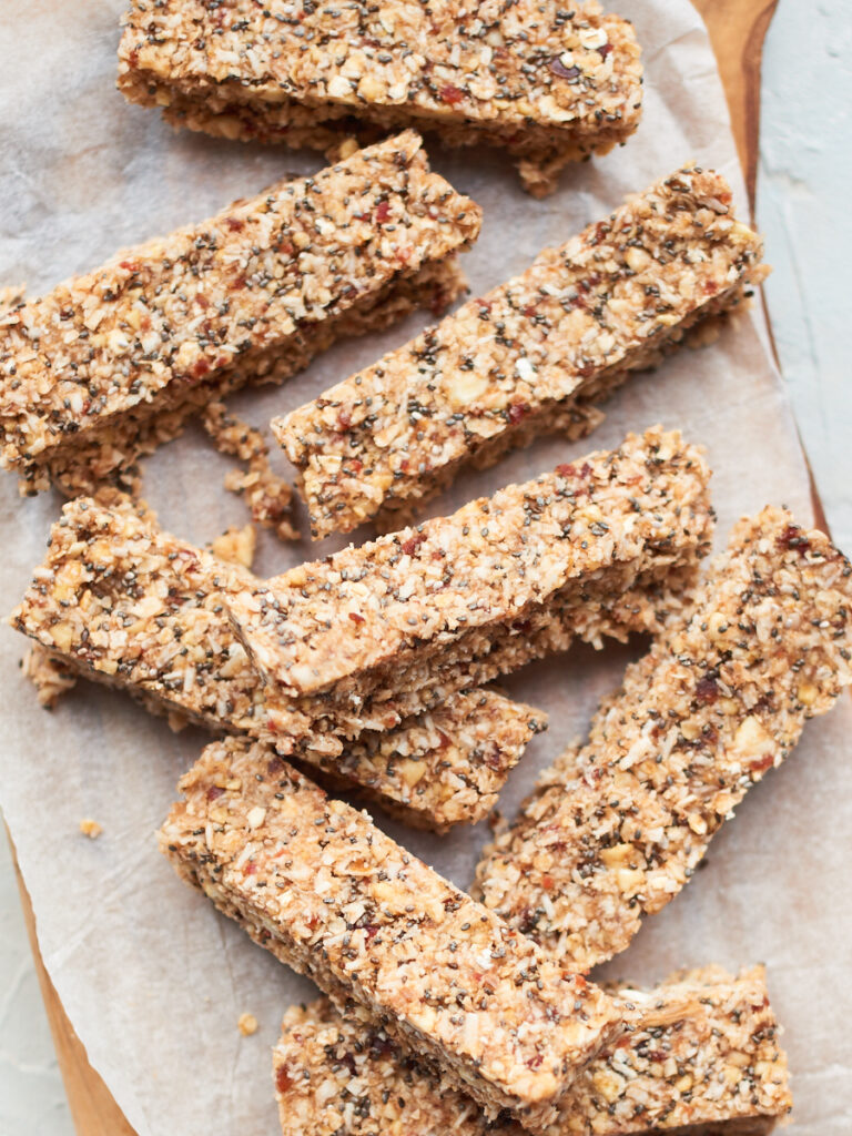 Healthy Cashew Coconut Snack Bars - Forkful of Plants