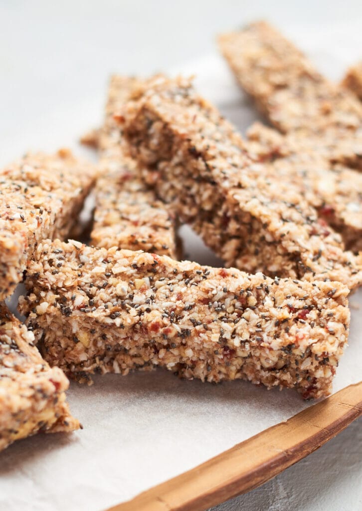Healthy Cashew Coconut Snack Bars - Forkful of Plants