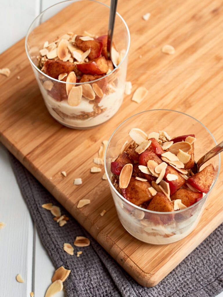 Apple Parfait- Easy and Autumnal - Forkful of Plants