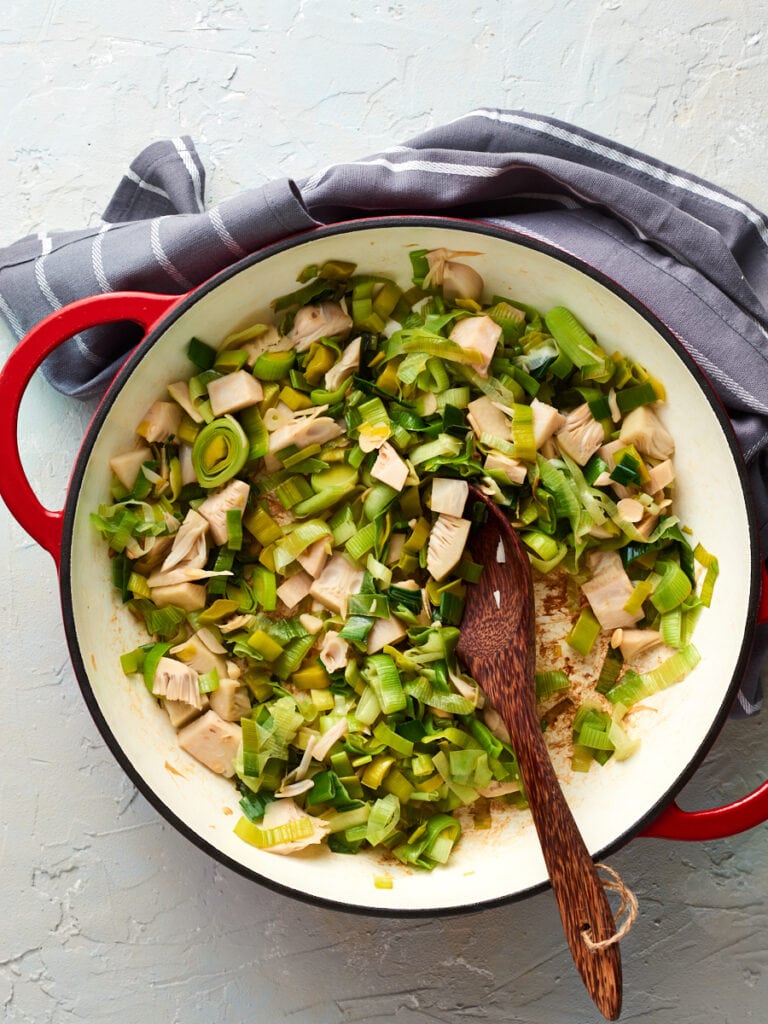 Vegan Pot Pie with Jackfruit and Butter Beans - Forkful of Plants
