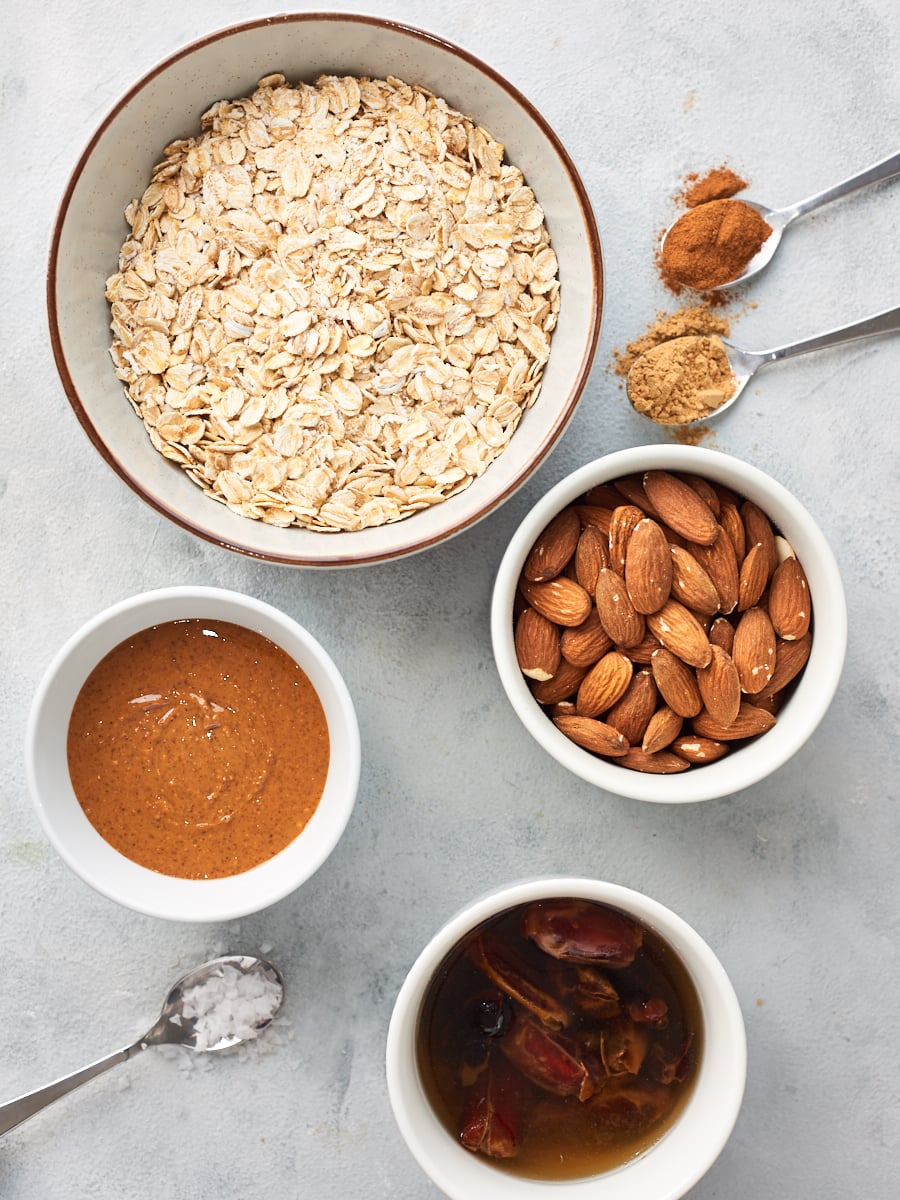 Healthy Muesli Slices with Almonds - Forkful of Plants