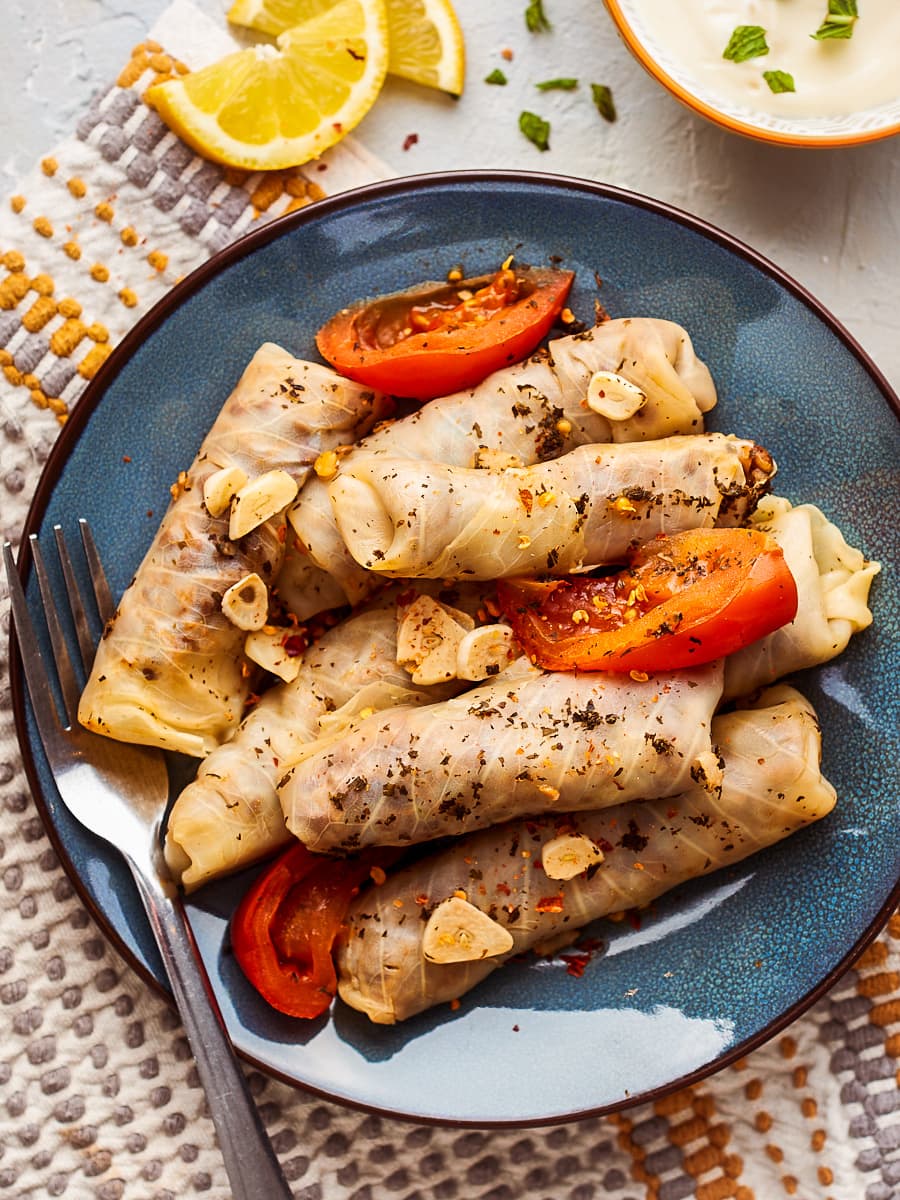Lebanese Cabbage Rolls (Meat-Free) - Forkful of Plants
