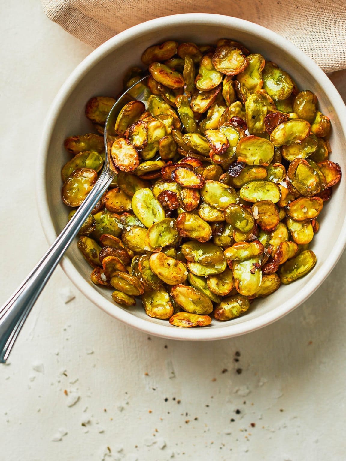 Homemade Roasted Broad Beans Recipe - Forkful of Plants